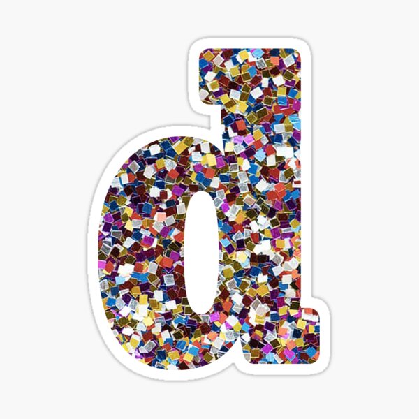 Letter D Glitter Stickers | Redbubble
