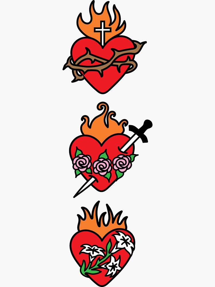 "Hearts of the Holy Family" Sticker for Sale by Modern World Catholic ...