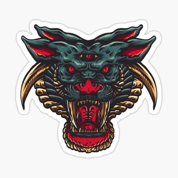 Pegatina «el tigre monsta personaje de ilustración» de rockbone | Redbubble