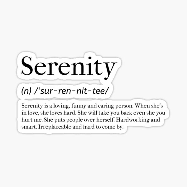 Serenity Definition Magnet for Sale by tastifydesigns Redbubble