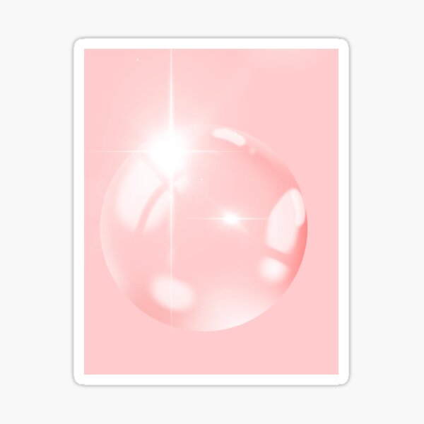 "Pink bubble" Sticker for Sale by ChefBoyardeeee | Redbubble