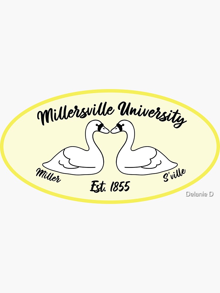 "Millersville University Swan Logo" Sticker by dgdugan | Redbubble