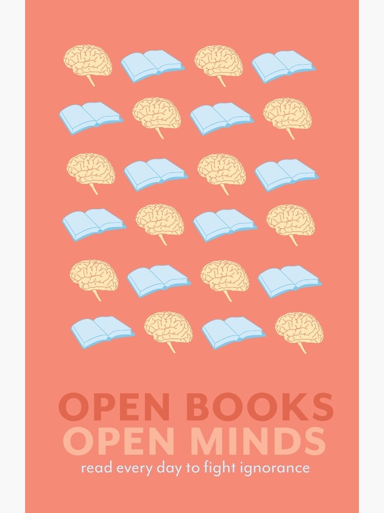 "Open Books, Open Minds (2)" Poster for Sale by Kitmagic | Redbubble