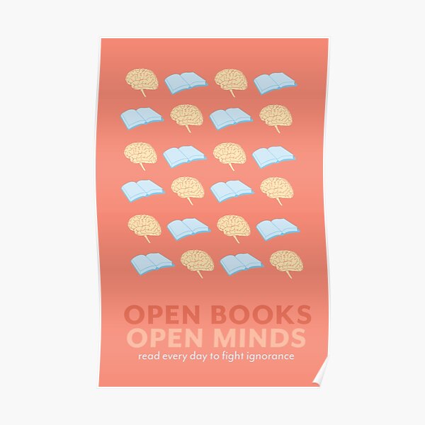 "Open Books, Open Minds (2)" Poster by Kitmagic | Redbubble