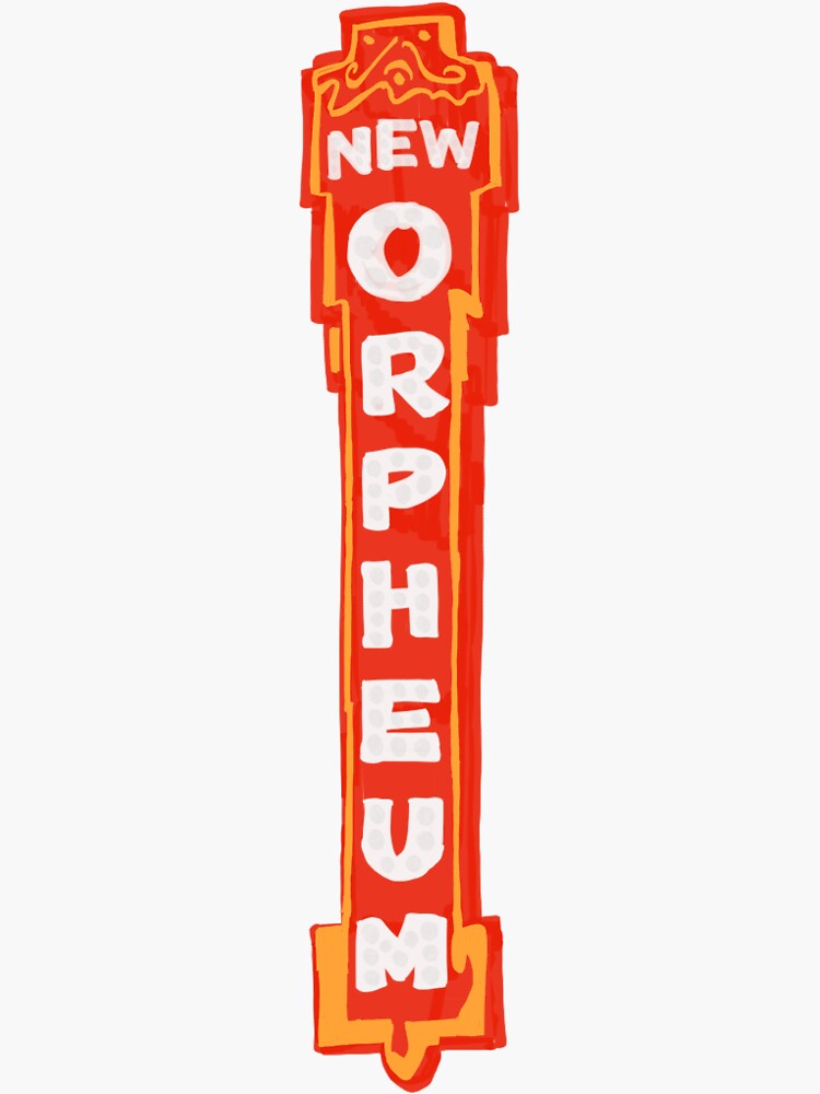 "Orpheum theater!" Sticker for Sale by cc16722 | Redbubble