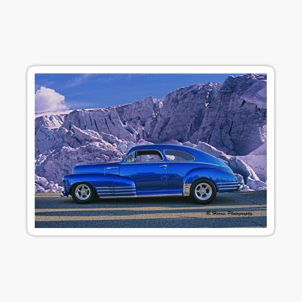 "Custom Blue Street Rod at the Glacier in Whistler" Sticker for Sale by ...