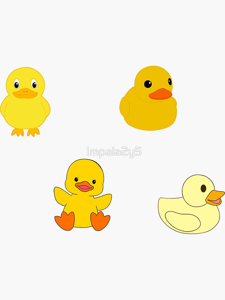 "Rubber Ducky Sticker Pack" Sticker for Sale by Impala2y5 | Redbubble