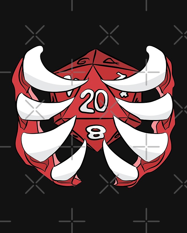 "Ribs And Dice Natural 20 Monstrosity" by therealsadpanda | Redbubble