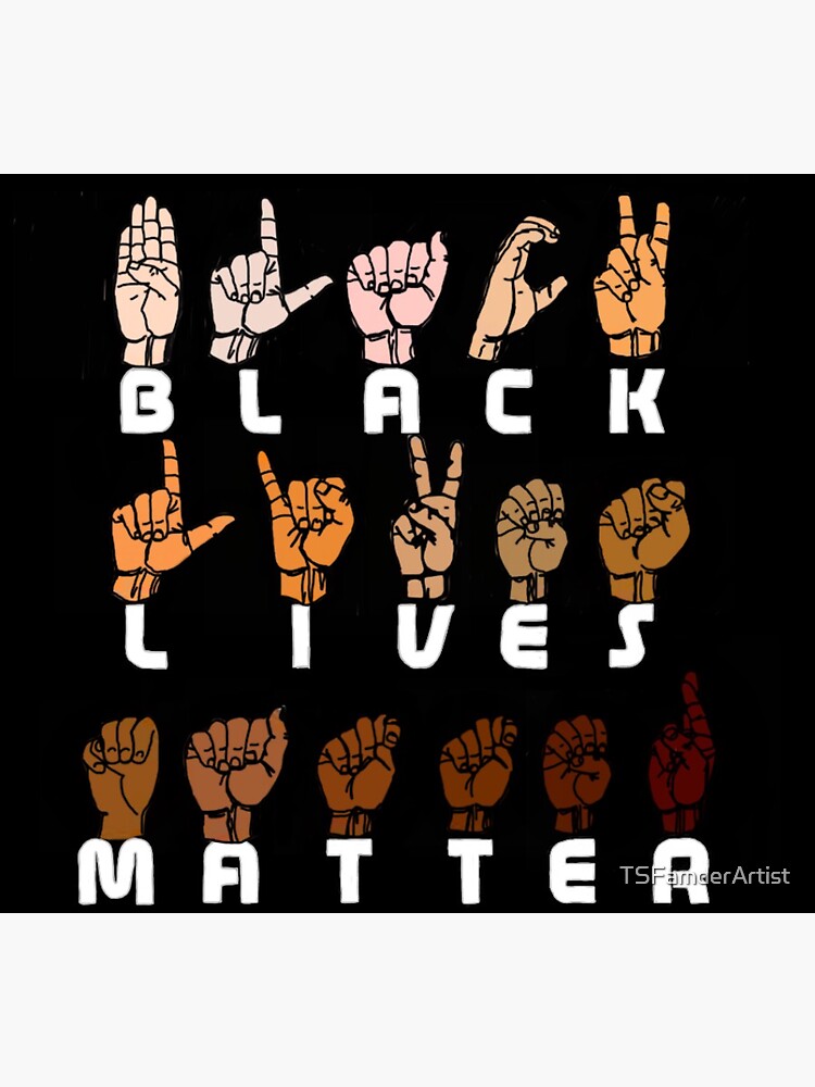 "Black Lives Matter American Sign Language ASL" Sticker by ...