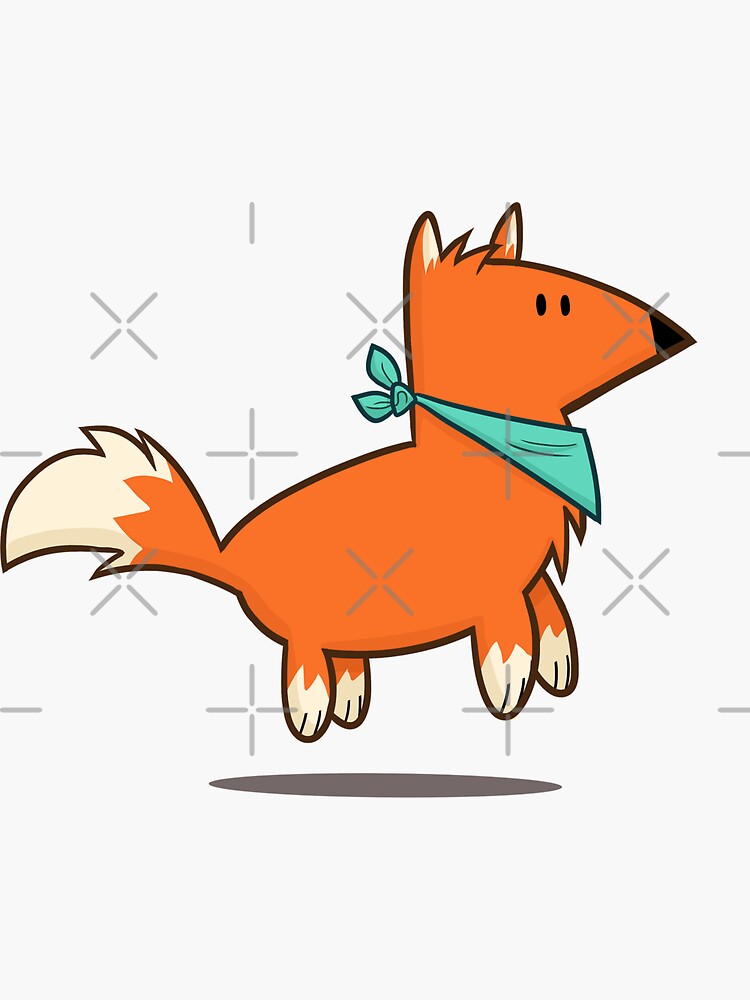 "Fox Hop" Sticker for Sale by TheDrawbridge | Redbubble