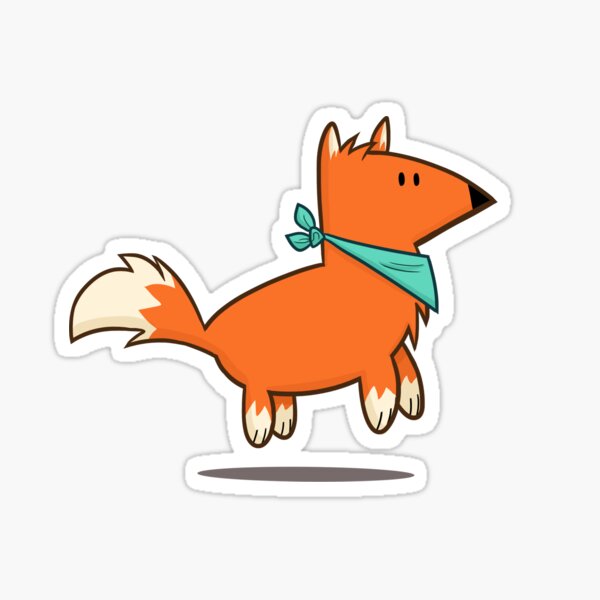 "Fox Hop" Sticker for Sale by TheDrawbridge | Redbubble