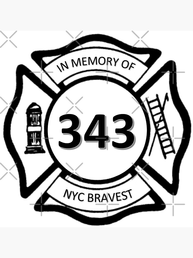 "343 Memorial" Sticker for Sale by Mspizzirri | Redbubble
