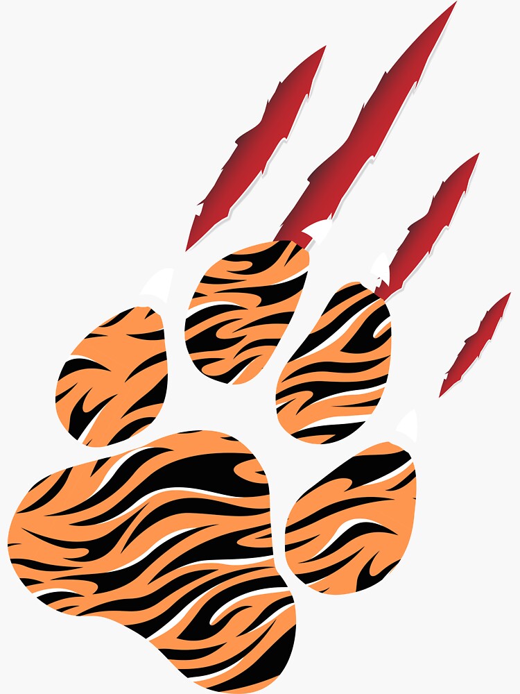 "Paw Print Big Cat Gift Design Idea print" Sticker for Sale by Lisbob ...