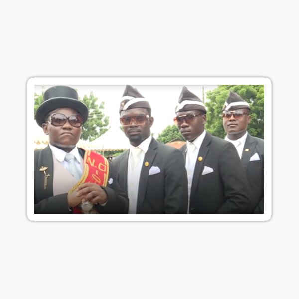 "Ghana Dancing Coffin Funeral Meme" Sticker by Primotees | Redbubble