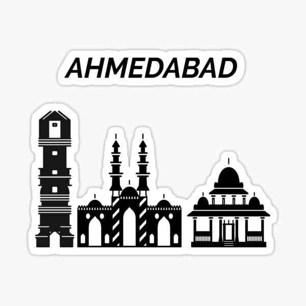 "Ahmedabad Skyline, India" Sticker for Sale by marosharaf | Redbubble