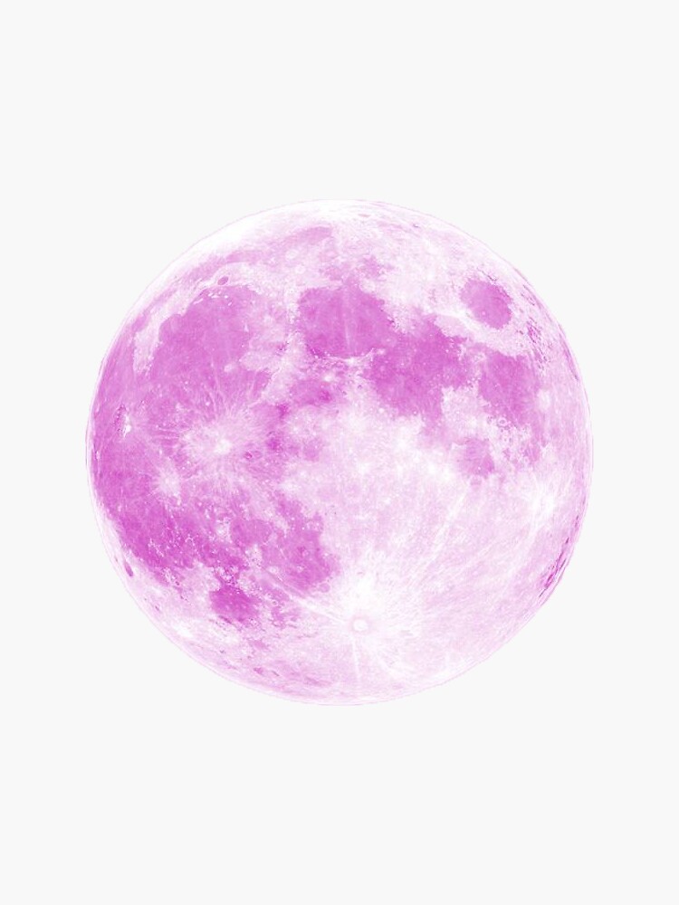 "Pink Moon" Sticker by NicoleElaine | Redbubble