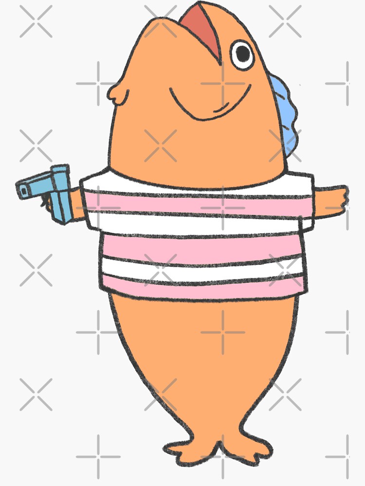 "swish swish fish" Sticker for Sale by yoitbmejess | Redbubble