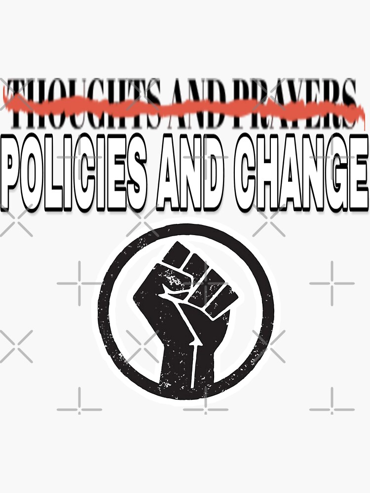 "Policies and change blm " Sticker for Sale by GoodyLeo | Redbubble