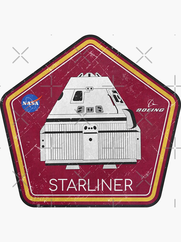 "Starliner-NASA-Boeing Badge" Sticker for Sale by BGALAXY | Redbubble