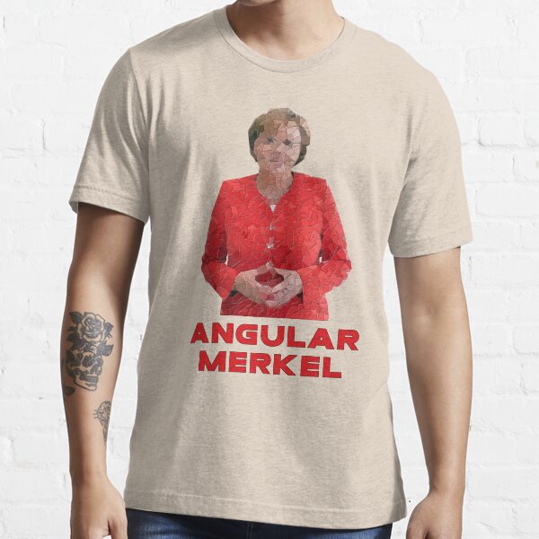 "Angular Merkel" T-shirt for Sale by andrewalcock | Redbubble | angela ...
