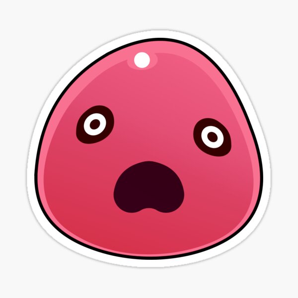 "Scared Pink Slime" Sticker for Sale by greyxephos | Redbubble