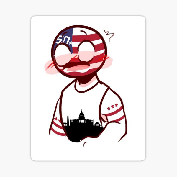 "America CountryHumans" Sticker for Sale by crispydapple | Redbubble
