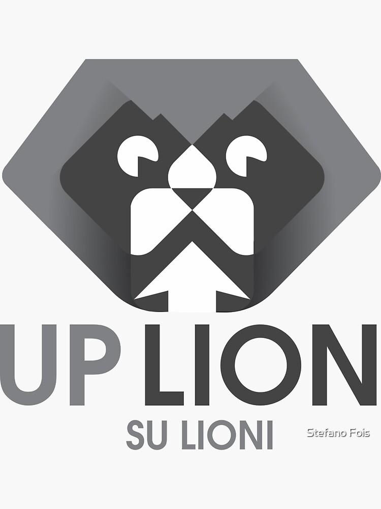 "Up Lion - Su lioni" Sticker by stefanofois | Redbubble
