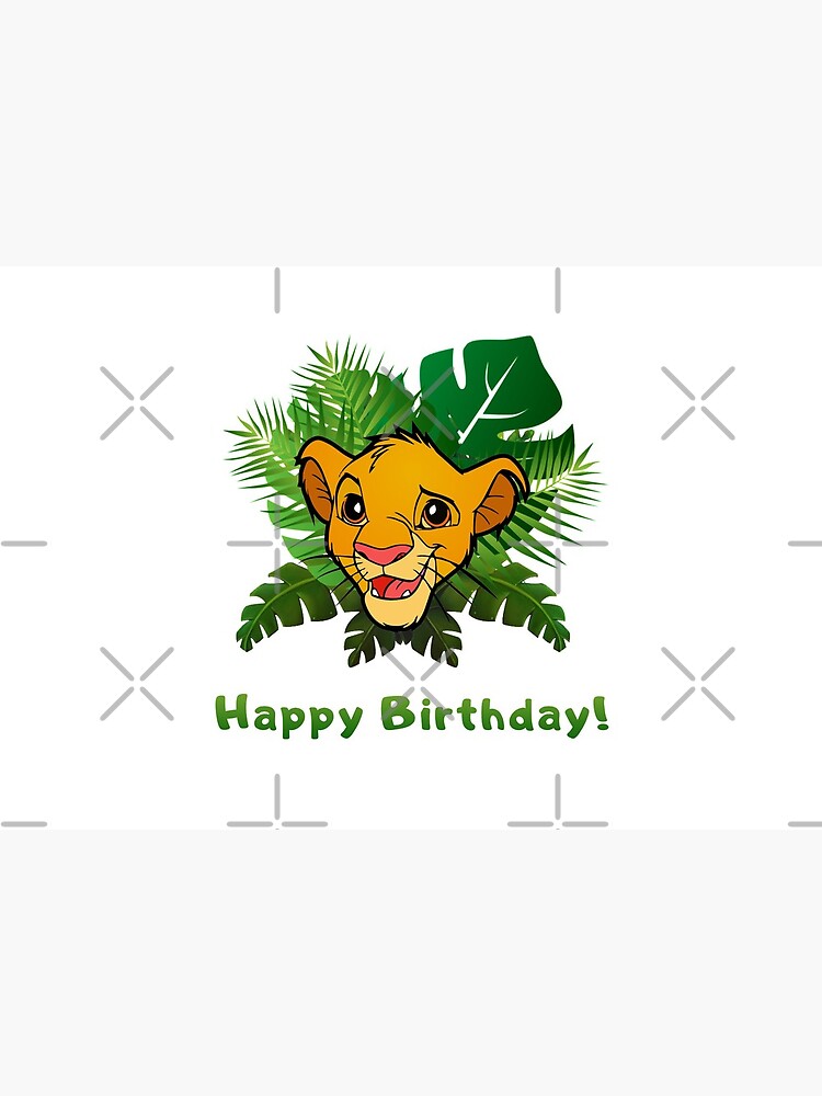 "Happy Birthday - Lion King - Simba" Mask by RotemButzian | Redbubble