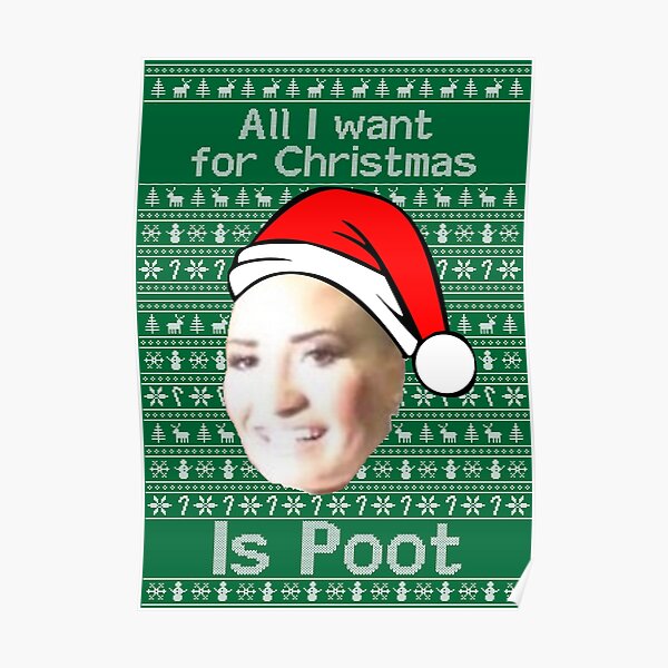 "POOT LOVATO CHRISTMAS MEME" Poster for Sale by Luckythelab | Redbubble