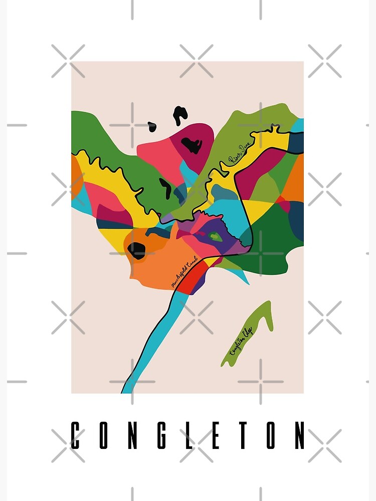 "CONGLETON | MAP" Art Board Print for Sale by axelle1410 | Redbubble