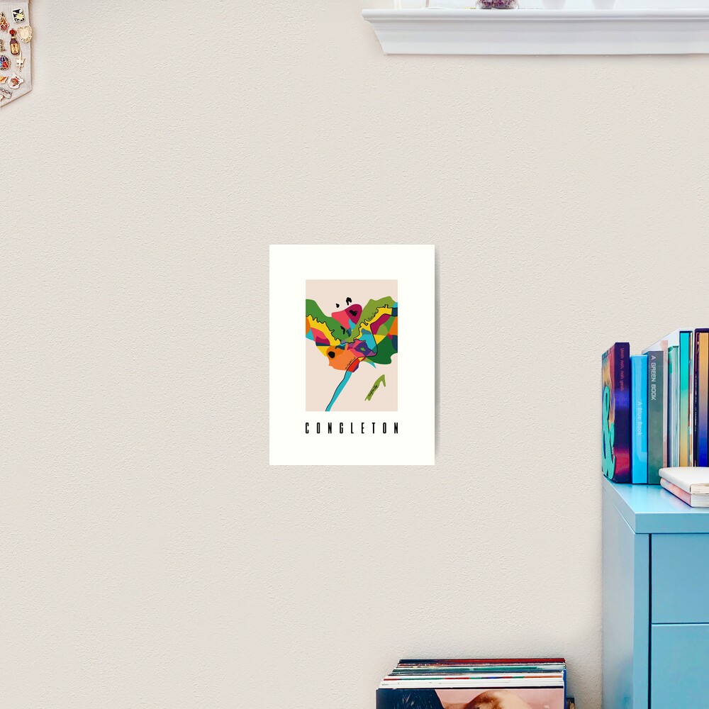 "CONGLETON | MAP" Art Board Print for Sale by axelle1410 | Redbubble