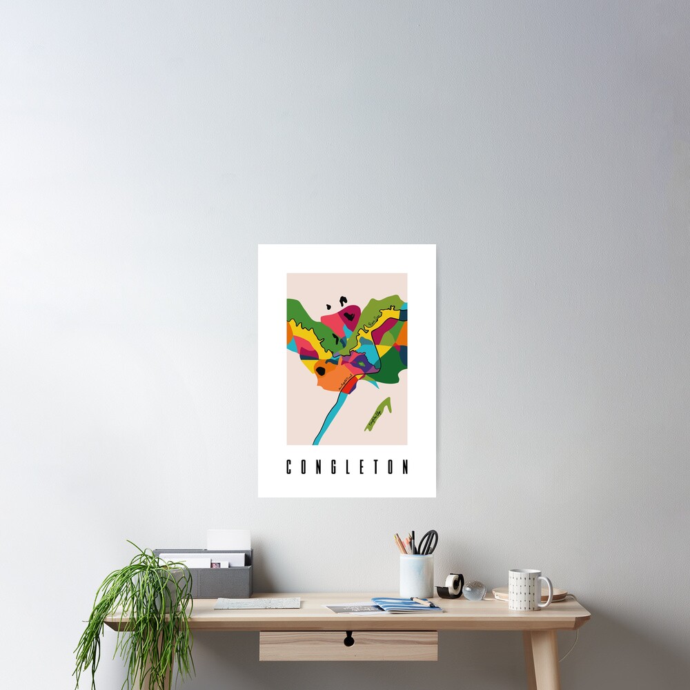 "CONGLETON | MAP" Art Board Print for Sale by axelle1410 | Redbubble