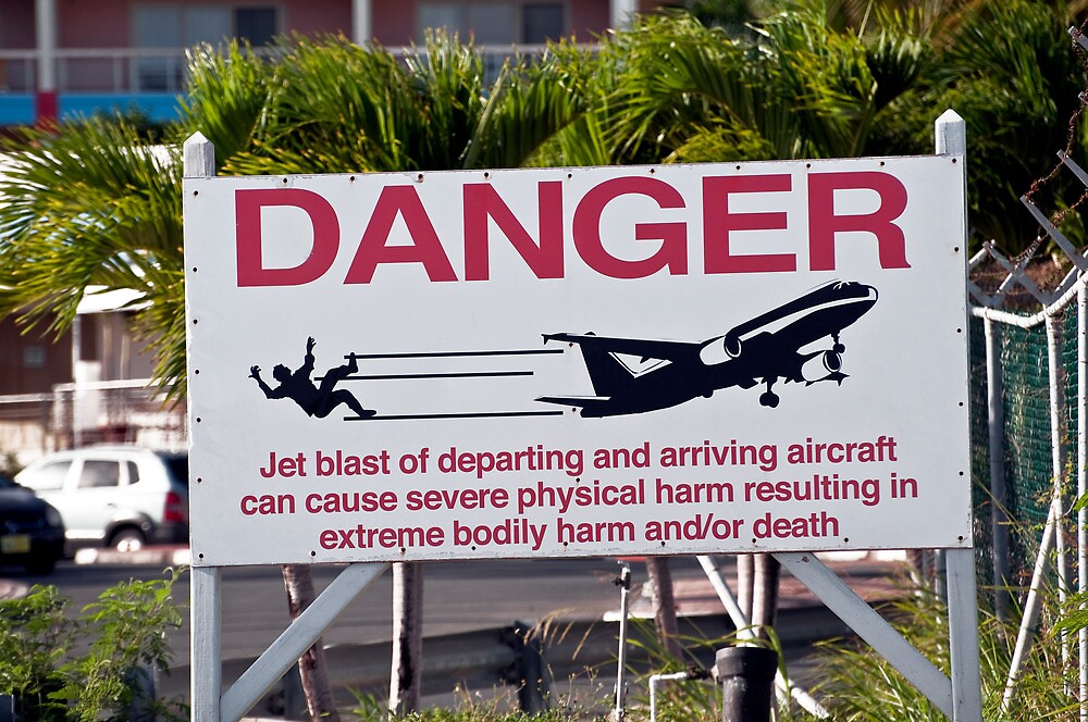 "Jet blast danger sign." by FER737NG | Redbubble