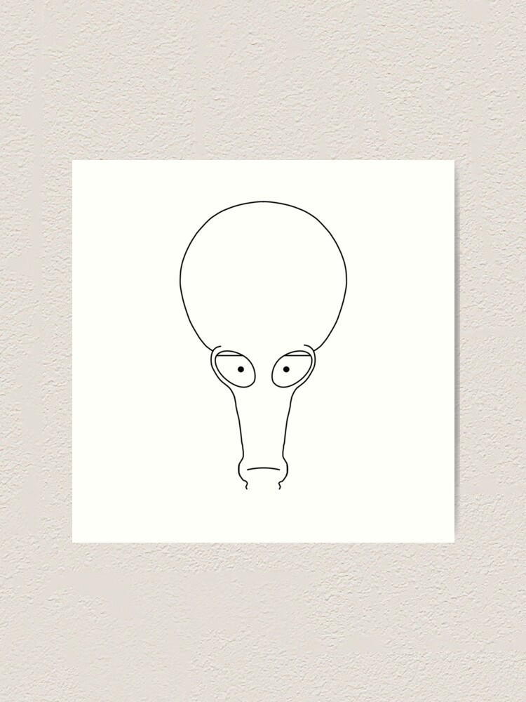 "Roger Outline - American Dad " Art Print by Smiling-sam | Redbubble