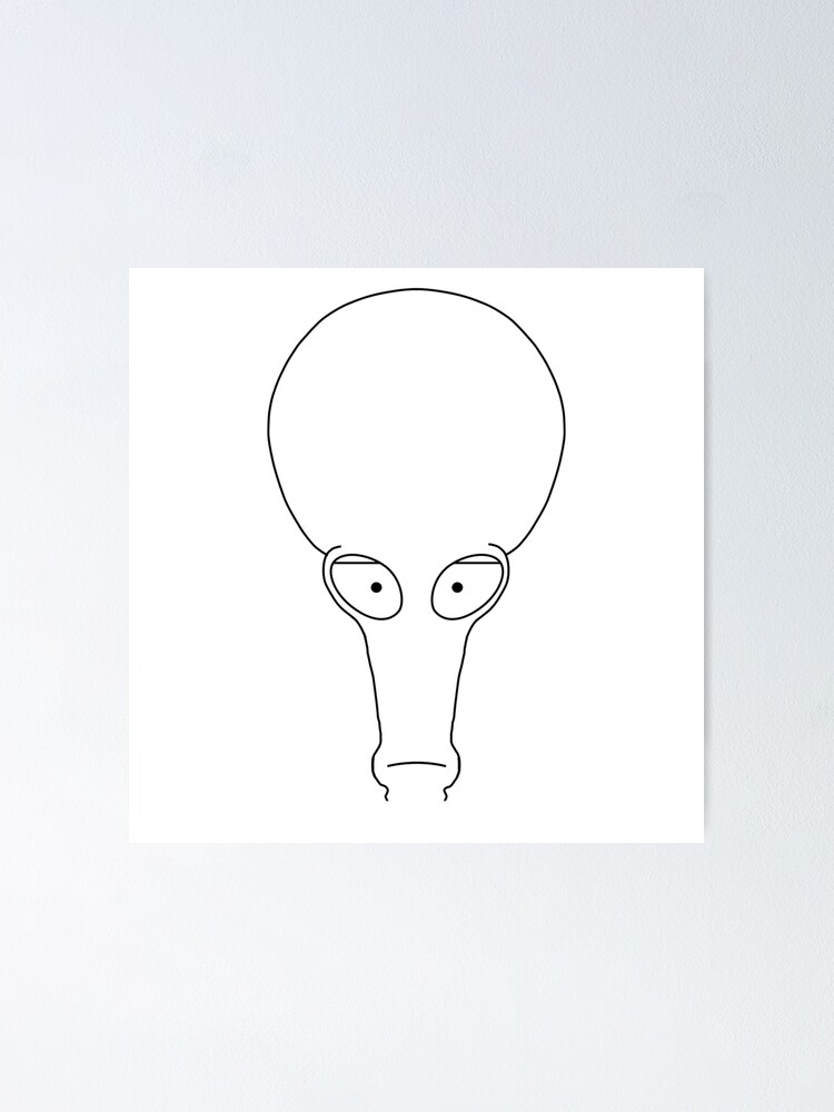 "Roger Outline - American Dad " Poster by Smiling-sam | Redbubble