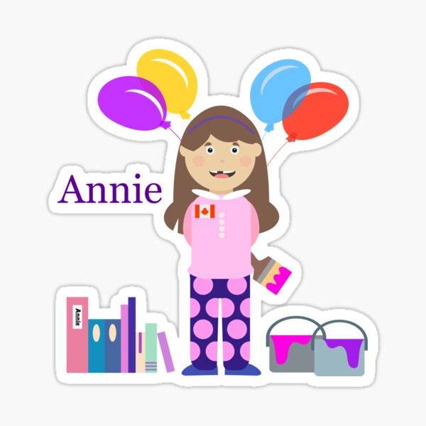 "Bonne fete Annie!" Sticker by BrendaLeitch | Redbubble