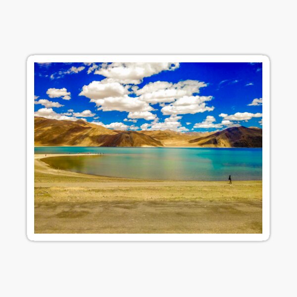 "Pangong lake, ladakh" Sticker for Sale by Kapeesh Gaur | Redbubble
