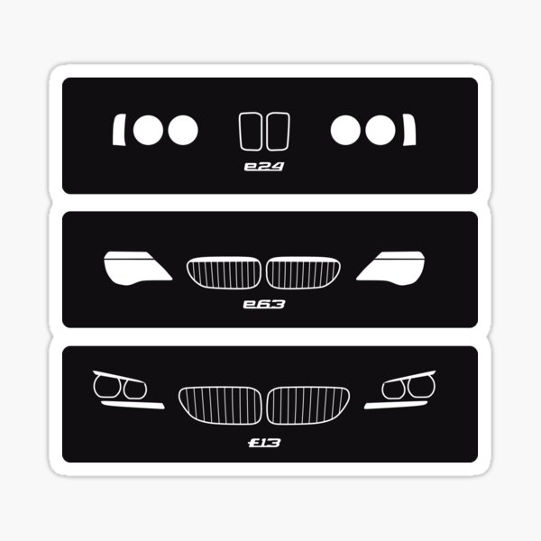 "6 Heritage (E24, E63, F13)" Sticker for Sale by ApexFibers | Redbubble