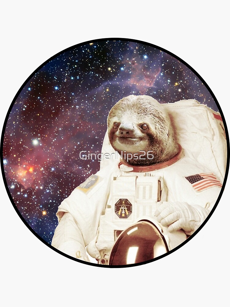 "Astro Sloth" Sticker for Sale by GingerNips26 | Redbubble