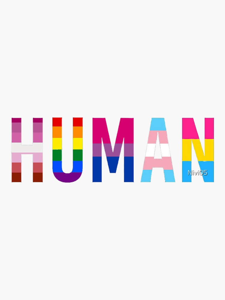 "LGBTQ+ HUMAN" Sticker for Sale by Nivi05 | Redbubble