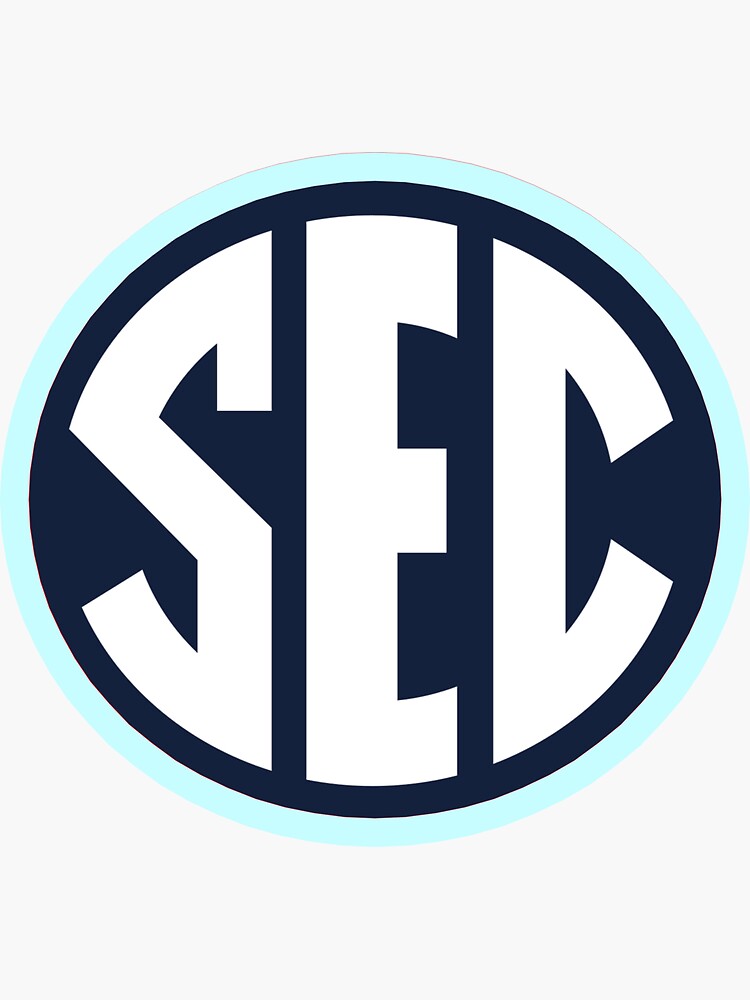 "SEC - powder blue and navy" Sticker for Sale by itsokaymk | Redbubble