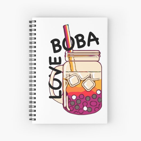 "Love boba tea" Spiral Notebook by Prita-D | Redbubble