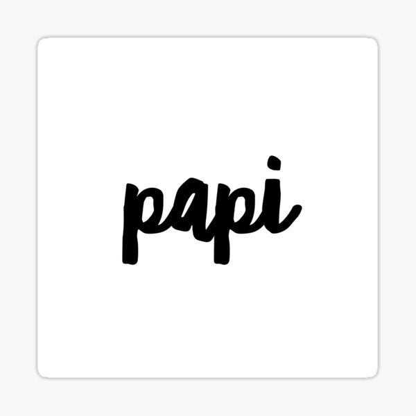 "Papi " Sticker for Sale by TatyGoncharova | Redbubble