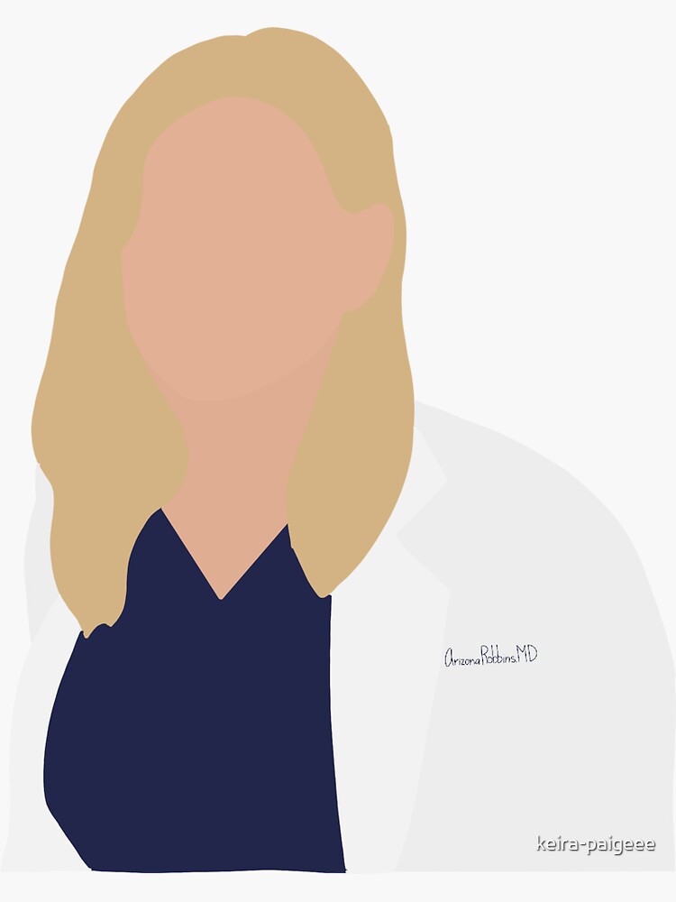 "Dr Arizona Robbins" Sticker for Sale by keira-paigeee | Redbubble