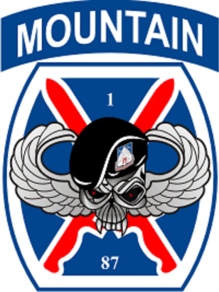 "US Army 10th Mountain 87th Infantry Regiment Sticker" Sticker for Sale ...