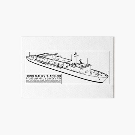 "USNS Maury T-AGS 39 Blueprint Schematic US Navy Ocean Survey Ship ...
