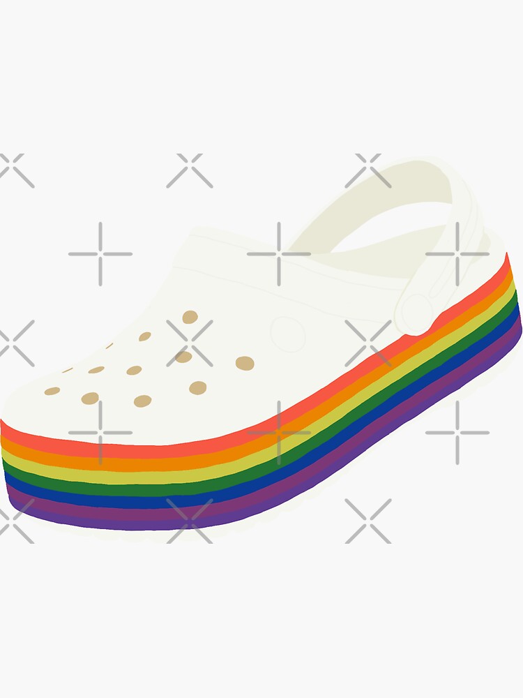 "rainbow croc" Sticker by cyanprincess | Redbubble