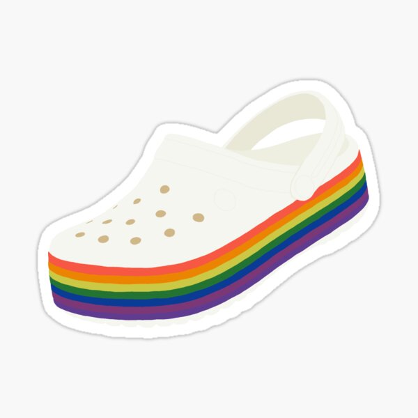 "rainbow croc" Sticker by cyanprincess | Redbubble