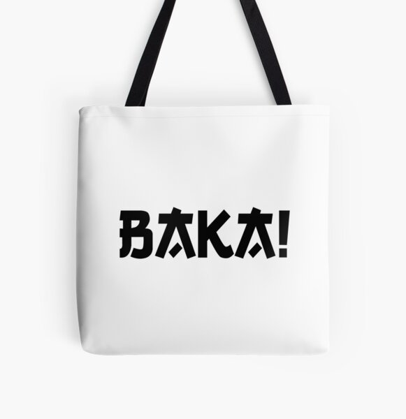 "BAKA (japanese style letter) - Black Letters" Tote Bag for Sale by ...