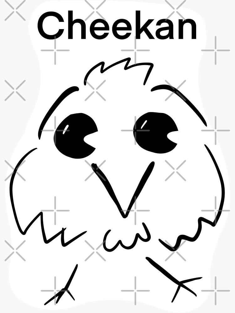 "Wacky Cheekan original from Bad Art Series" Sticker for Sale by ...